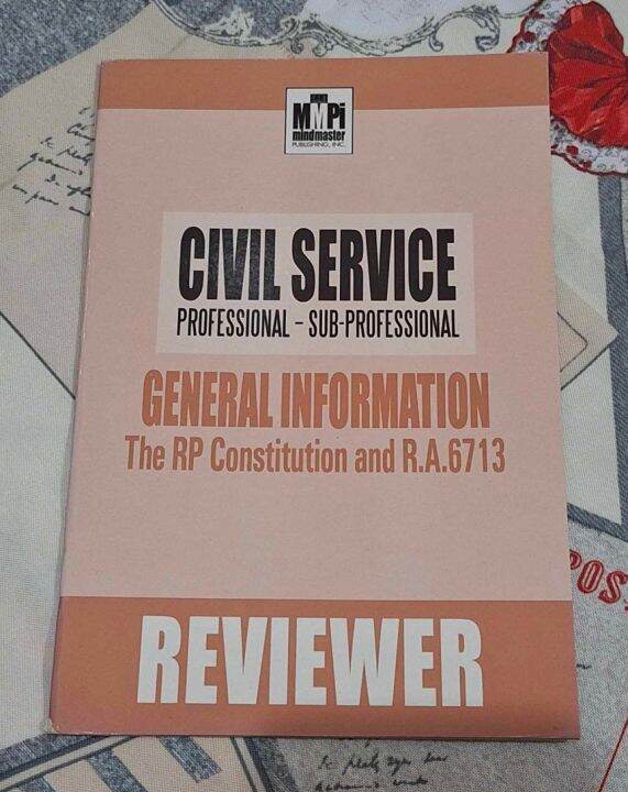 CIVIL SERVICE REVIEWER GENERAL INFORMATION by mindmaster | Lazada PH