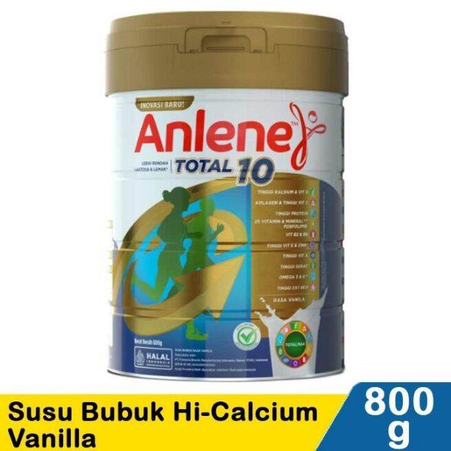 Anlene total 10 susu Bubuk Hi-Calcium Vanila 800gr | Lazada Indonesia