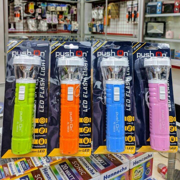 Senter led push on FL 1004 A 1 led + 4 led emergency | Lazada Indonesia