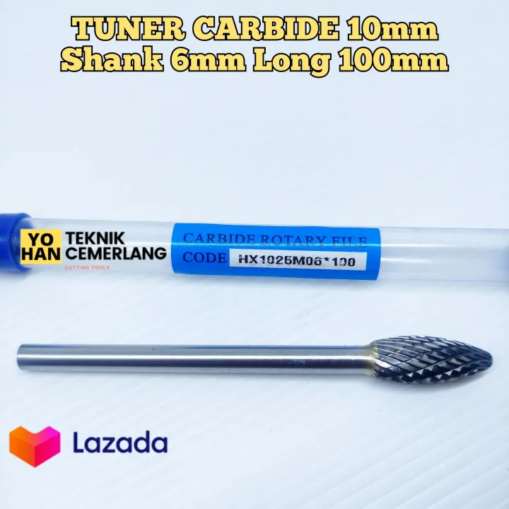 Mata Bor Cuner 6mm x 10mm Long 100mm Tuner Carbide Mata Porting 2 Arah ...