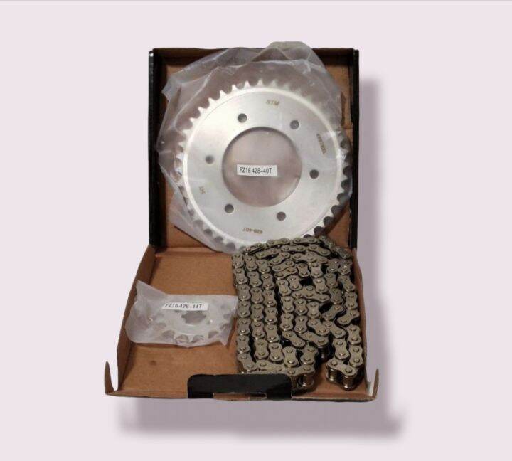 Yamaha FZ chain set sprocket 14/40/428 | Lazada PH