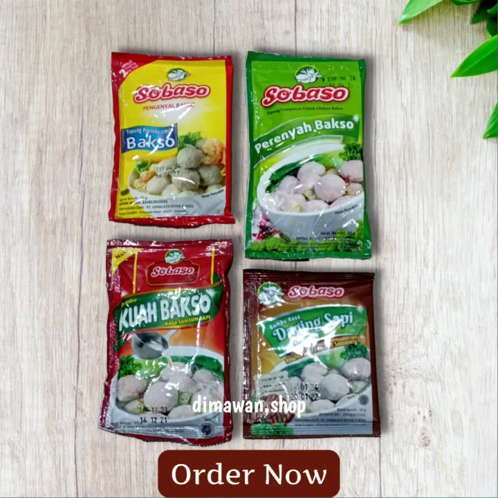 SOBASO tepung pengenyal,perenyah,sari daging sapi,bumbu kuah bakso rasa ...