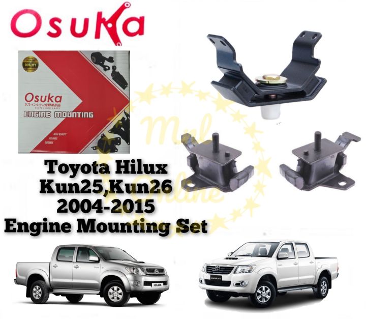 (1 YEAR WARRANTY) TOYOTA HILUX VIGO KUN25 KUN26 ENGINE MOUNTING SET ...