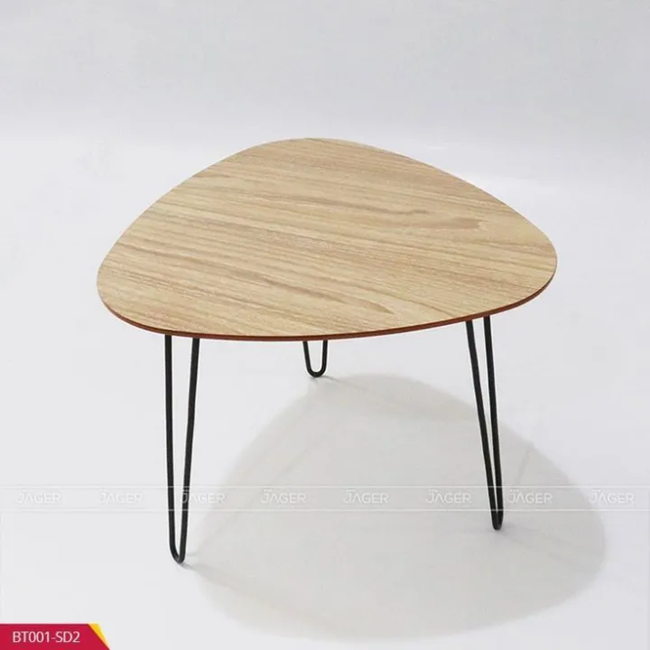 Meja Oval Segitiga Meja Cream Kaki Besi | Lazada Indonesia