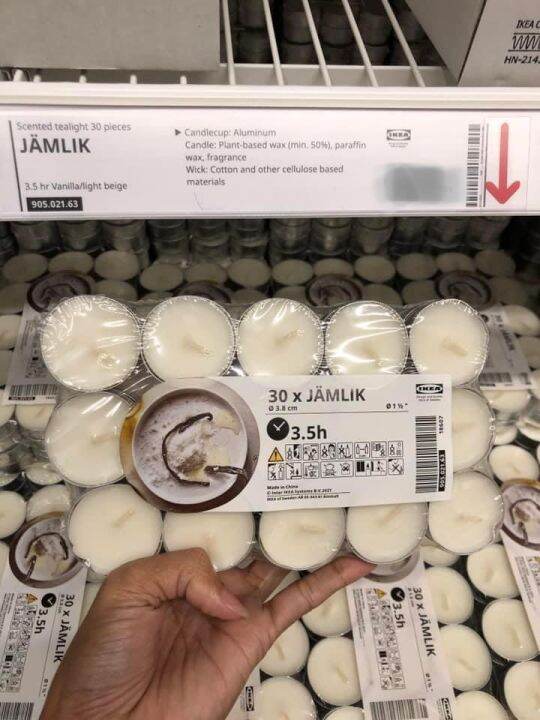 Jamlik Scented Tealight Vanilla 30pcs | Lazada PH