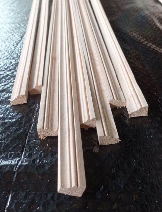 Wall moulding Lis kayu profil 1.5x2cm panjang 100cm | Lazada Indonesia