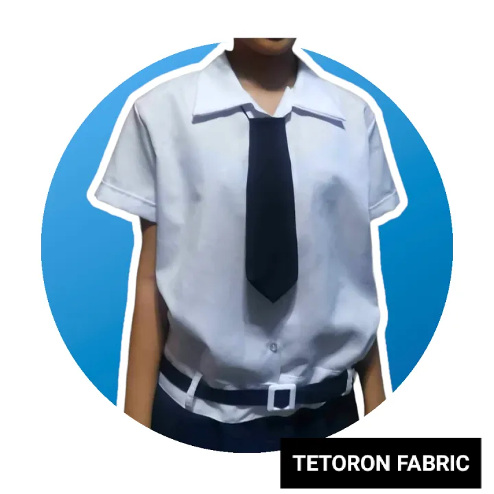 SCHOOL UNIFORM SPORTS COLLAR WITH BELT AND TIE (TETORON FABRIC UPDATED ...