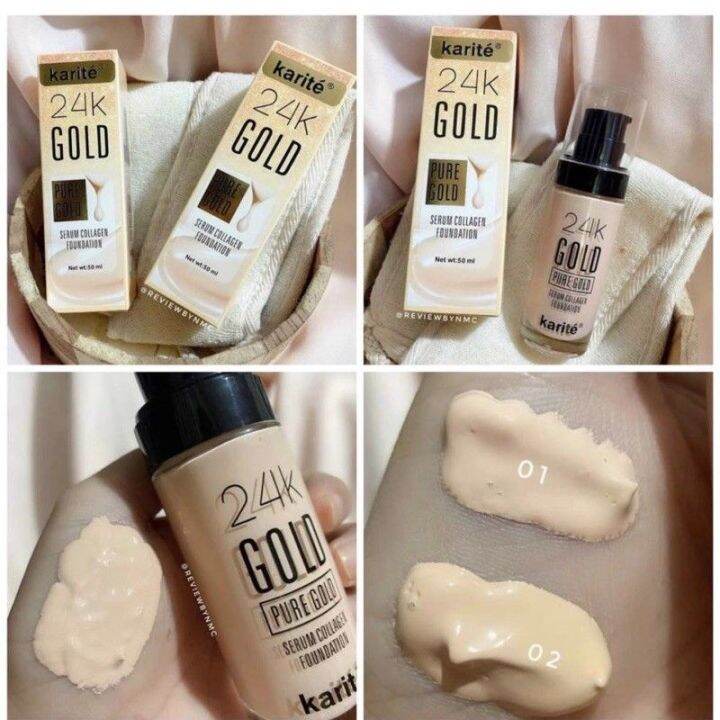 FOUNDATION SERUM COLLAGEN 24KGOLD KARITE | Lazada