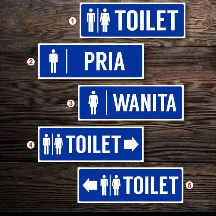 STIKER VINYL SIGN TOILET PRIA WANITA PANAH KANAN KIRI | Lazada Indonesia