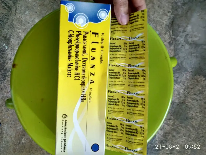 FLUANZA KAPLET (Obat Demam, Flu, Batuk, Sakit Kepala) | Lazada Indonesia