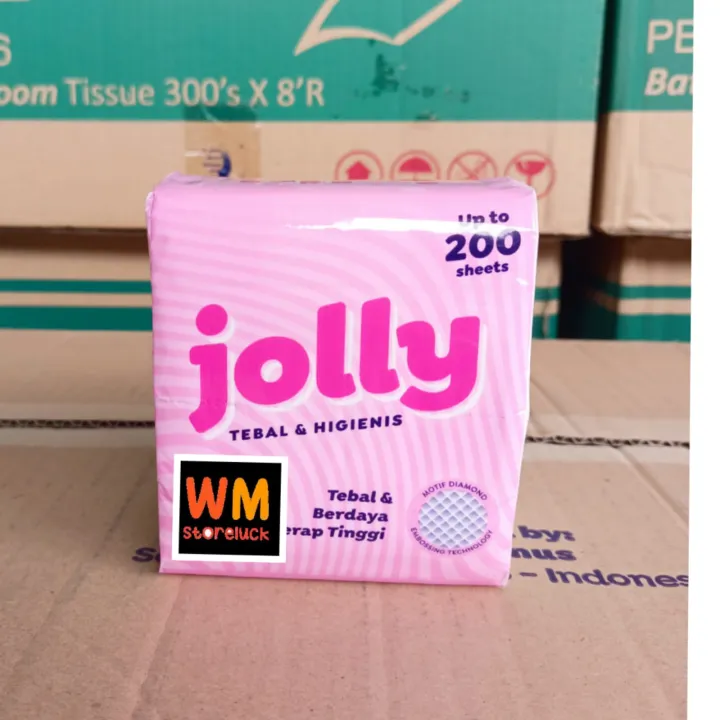 JOLLY POP UP 200 SHEET/ tisu kuliner jolly 200s/tissue segiempat kecil ...