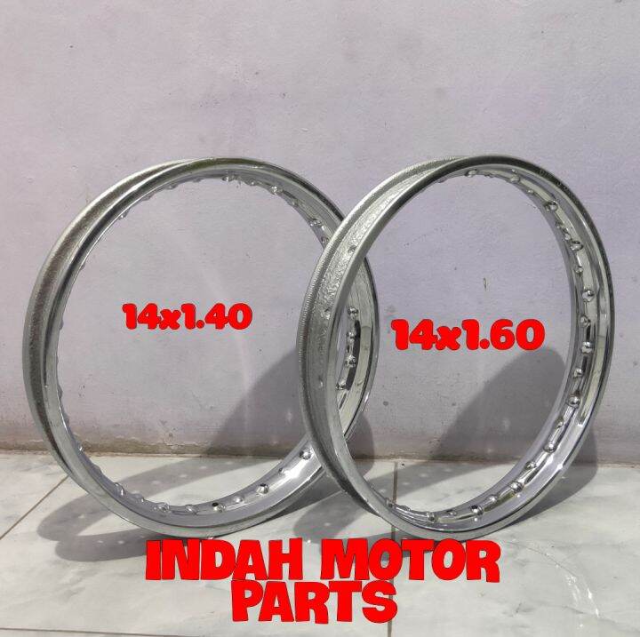 Sepasang Velg Pelek ring 14 1.60 dan 14 1.160 motor matic Orisinil ...