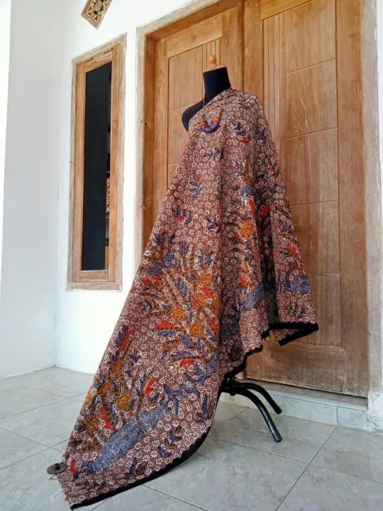 Kain Batik Tulis Khas Madura Motif Bunga Warna Coklat Cocok Untuk Pria ...