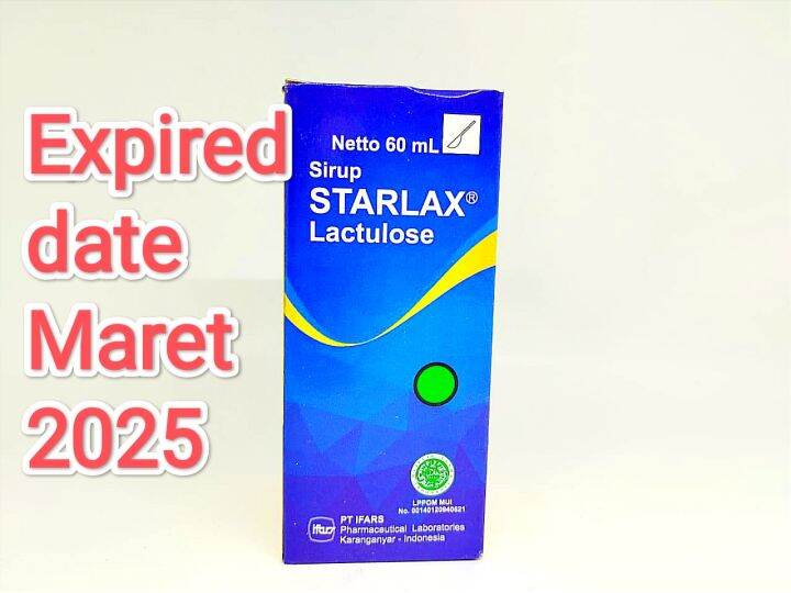STARLAX SYRUP 60 ML LAKTULOSA SIRUP OBAT PENCAHAR KONTIPASI KRONIK ...