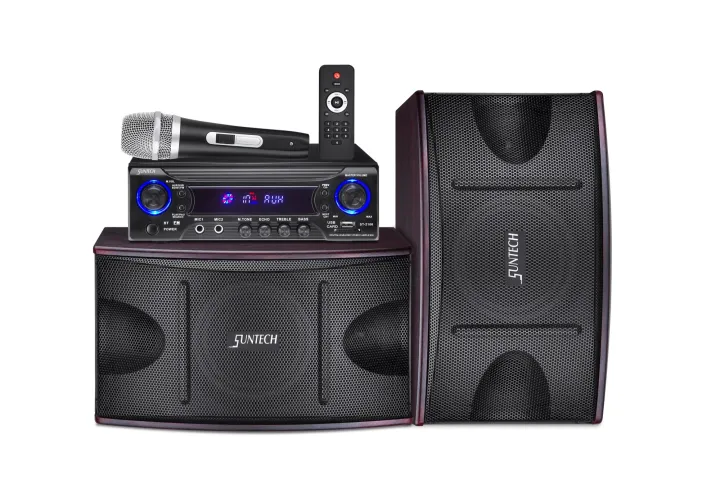 Suntech ST-2106 Amplifier and 6 inch speaker with remote and free 1pcs ...