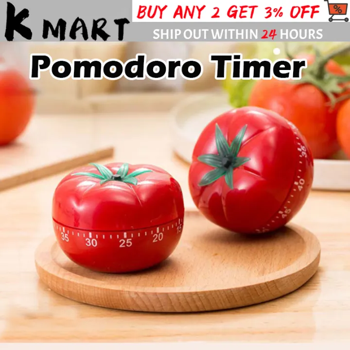 Tomato Timer Electronic Kitchen Timer Reminder Pomodoro Countdown Mechanical Timer Kitchen ...