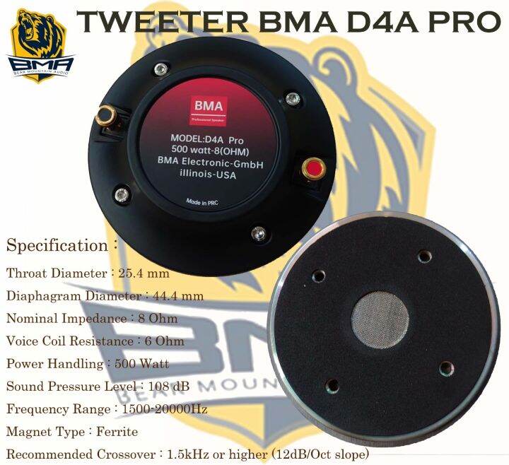 DRIVER TWEETER BMA D4A PRO TWITER BAUT BMA ORIGINAL | Lazada Indonesia
