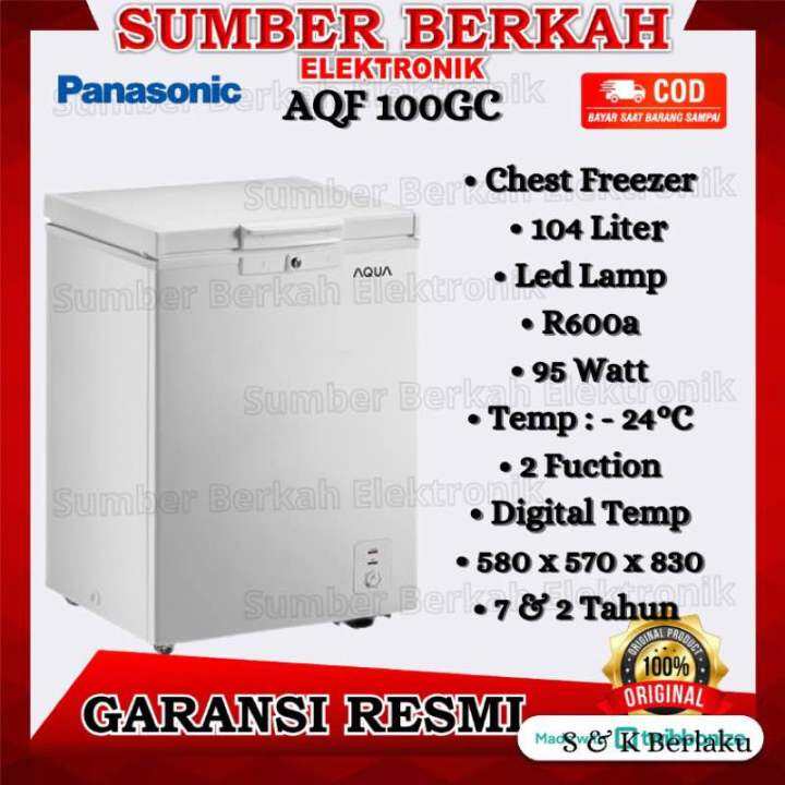 Chest freezer Aqua 100 liter 95Watt garansi resmi aqf 100 gc | Lazada ...