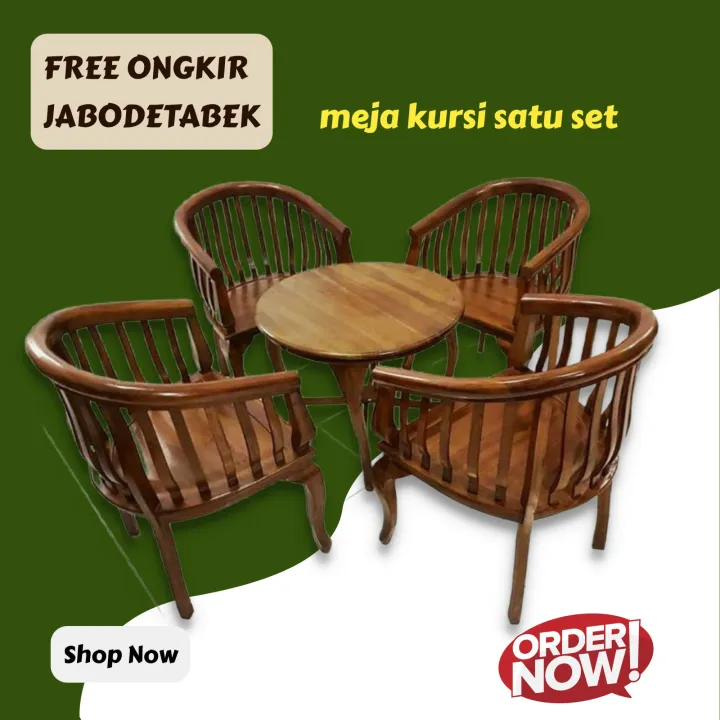 Kursi set kursi teras model Betawi BMS03 | Lazada Indonesia