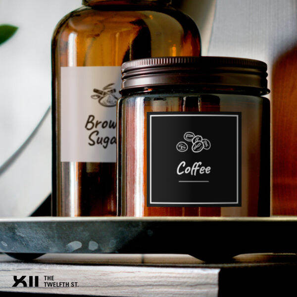 The Twelfth St. Pantry Labels | Transparent Frosted & Black Vinyl ...