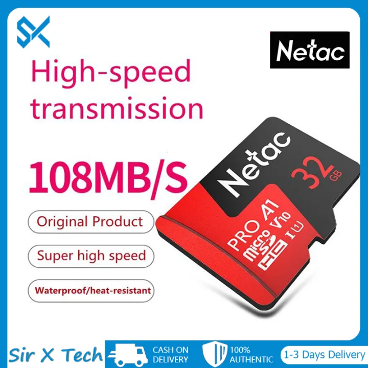 【Sir X Tech】Netac Micro SD Card 100Mb/s 32GB 64GB 128GB SD/TF Flash ...