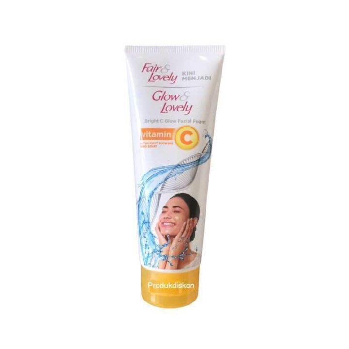FAIR & LOVELY Glow & Lovely Facial Foam 100ML Vitamin C (Kuning ...