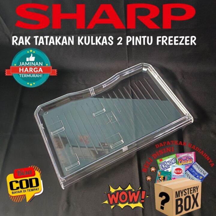 RAK TATAKAN RAK SEKAT KULKAS SHARP 2 PINTU BAGIAN FREEZER ORIGINAL ...