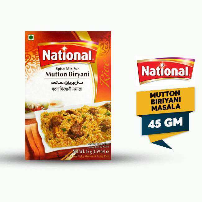 NATIONAL MUTTON BIRYANI MASALA (REMPAH NASI BIRYANI KAMBING) 45G Pack ...