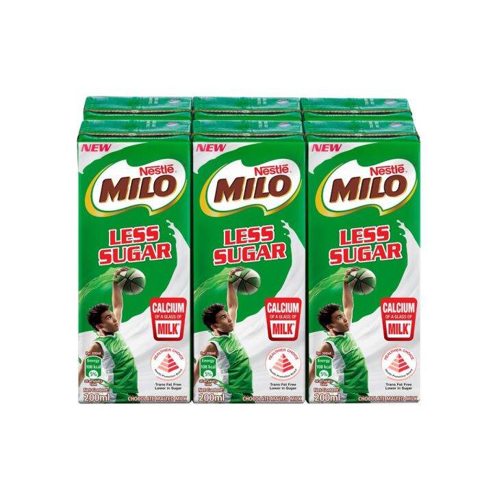 MILO Act-Go Less Sugar UHT 6 x 200ml | Lazada
