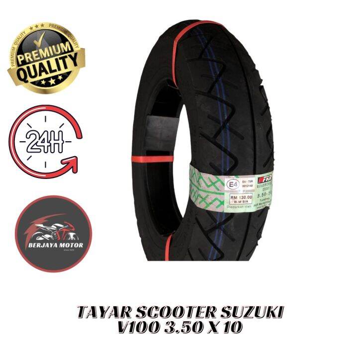 tayar scooter suzuki v100 3.50 x 10 | Lazada