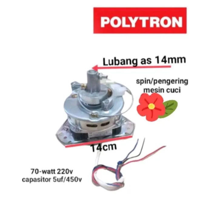 Dinamo Pengering Mesin Cuci Polytron PWM 8567 PWM 8070 PWM 8556 Spin Motor Pengering | Lazada ...