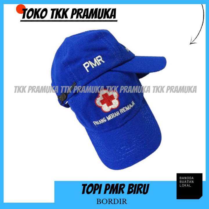 Topi PMR biru Bordir | Lazada Indonesia