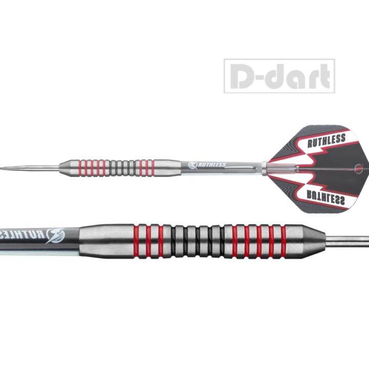 RUTHLESS RX STEEL TIP DART - 26G RINGED BLACK RED Ruthless Scallop ...