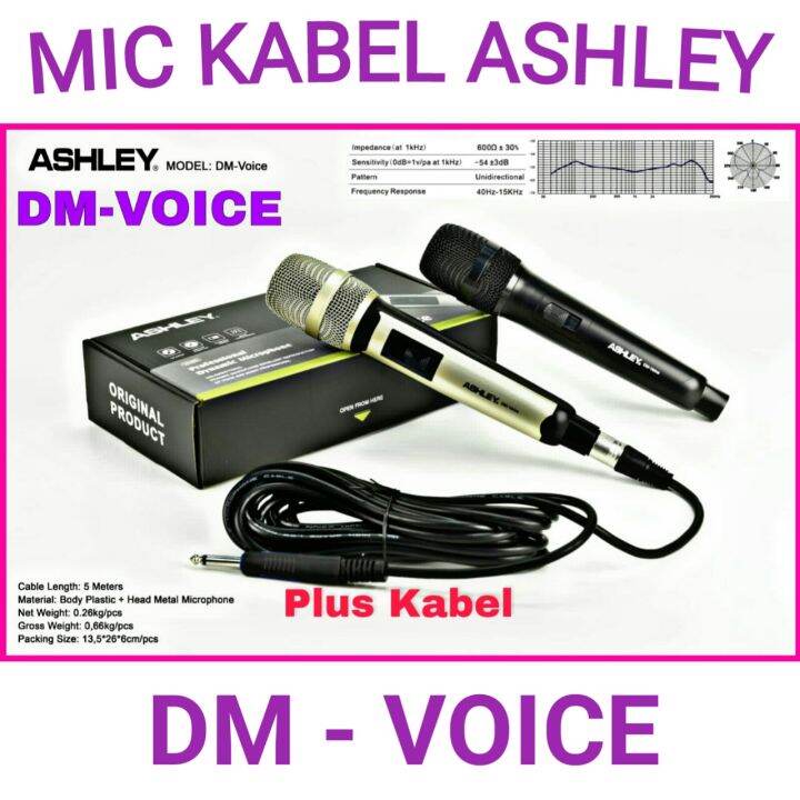 Mic kabel ashley dm-voice original ashley dm voice mic kabel dynamic ...
