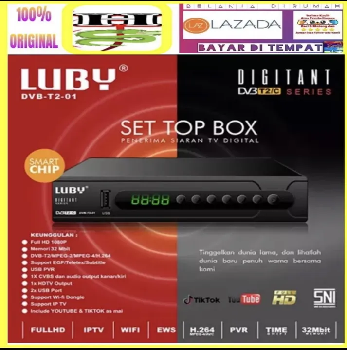 PROMO...SET TOP BOX LUBY T02-01 STB LUBY SESUAI GAMBAR MENERIMA SEMUA ...