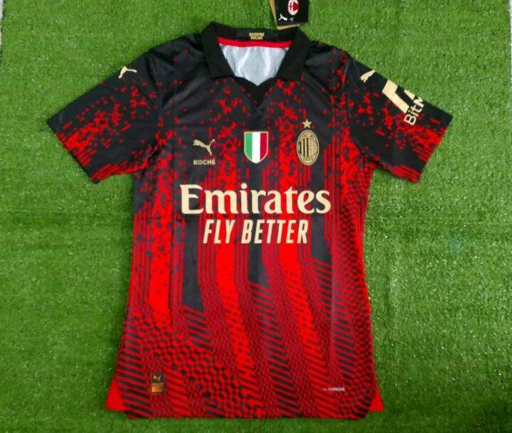 JERSEY BOLA AC MILA 4TH PLAYER ISSUE NEW GRADE 0RI IMPORT THAILAND ...