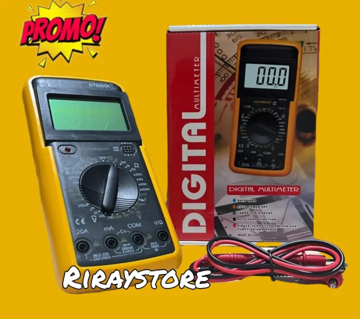 Digital Multimeter Multitester Avometer DT9205A Layar Besar DT-9205A ...
