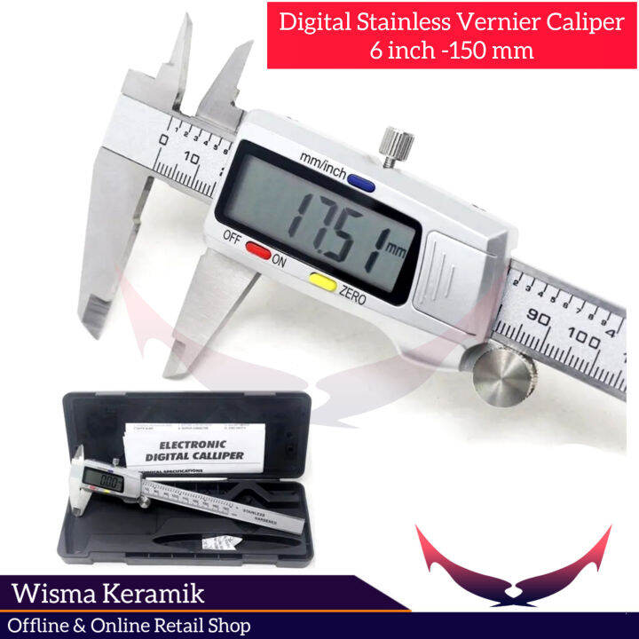Digital Vernier Caliper Stainless Jangka Sorong sikmat Sketmat 6 inch-150 mm | Lazada Indonesia