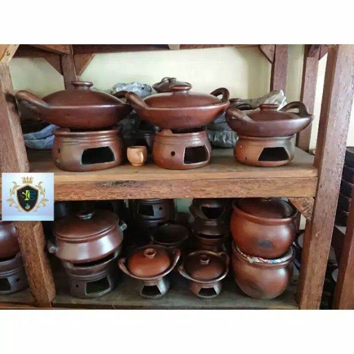 WAJAN SET GERABAH TANAH LIAT D-20 CM TRADISIONAL TEMBIKAR | Lazada ...