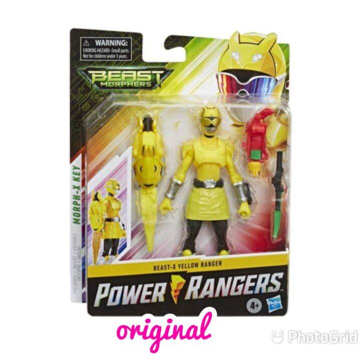 Yellow power ranger morph-x key with the beast-x king morpher Original ...