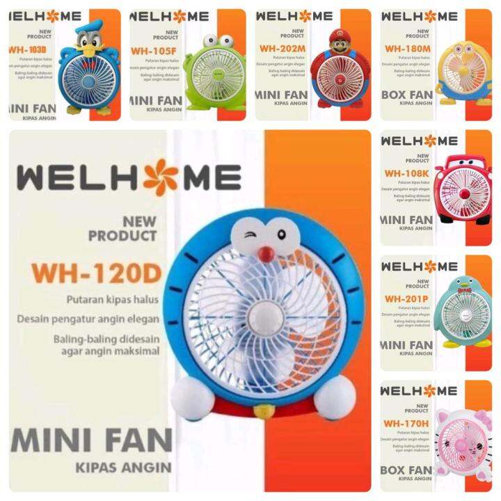 KIPAS ANGIN KARAKTER WELHOME 10 INCH - KIPAS LISTRIK HK MINION BOX FAN ...