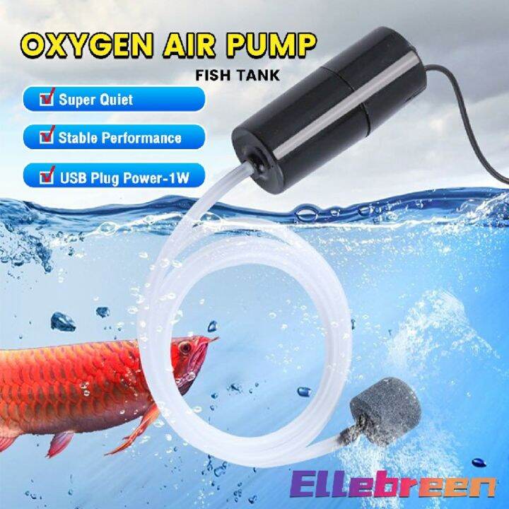 Small Portable USB Aquarium Oxygen Air Pump Fish Tank Oxygenator With ...