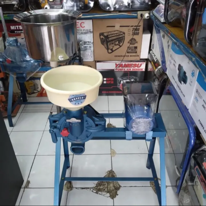 Mesin giling kedelai tahu&tempe 8"+Dinamo Elektromotor listrik 1HP siap ...
