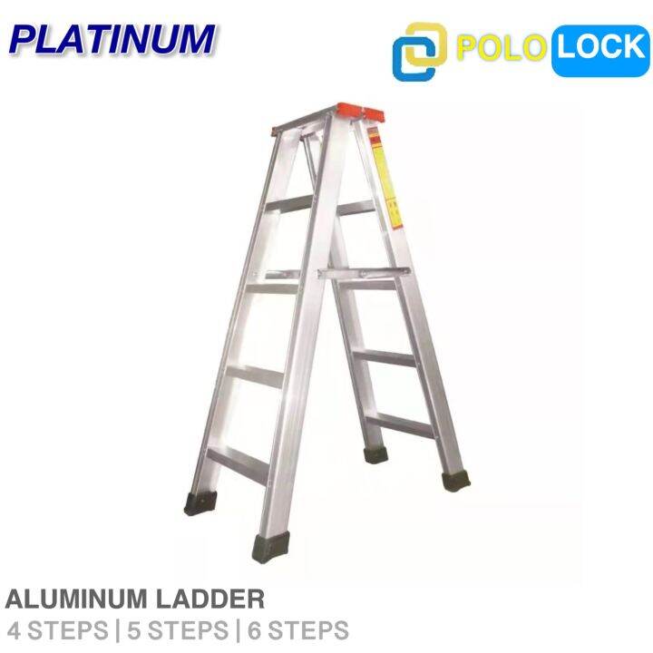 POLOLOCK Aluminum Ladder A-Frame | 6 Steps • 5 Steps • 4 Steps | Lazada PH