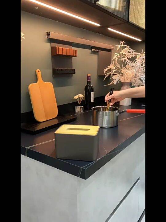 Household Tissue Box Spring Supports Tray Holder Creative Automatic ...