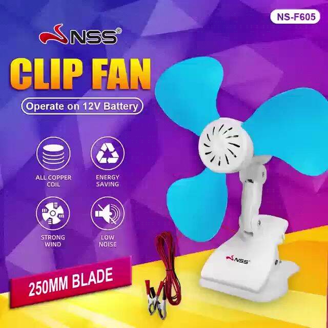 NSS Electric Fan Portable Clip Fan 3 blends Rechargeable Fan Desk Fan ...