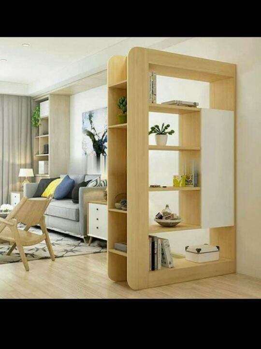 lemari rak partisi ruangan kayu jati belanda pembatas ruangan | Lazada ...