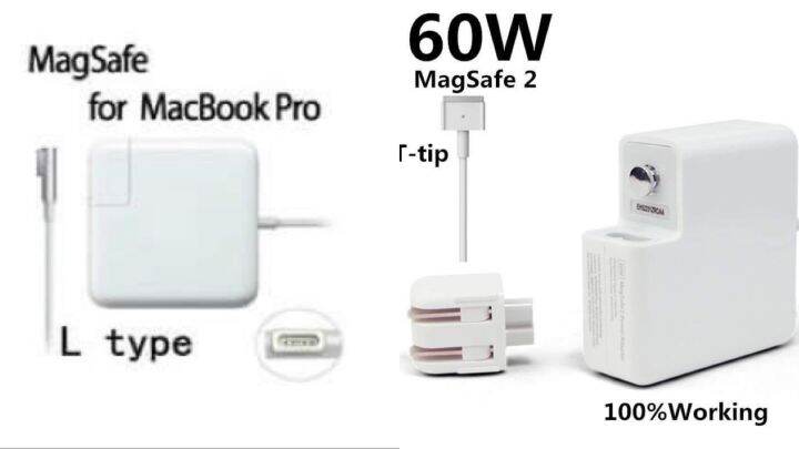 60W T-Type Power Adapter Charger Macbook Air Pro A1435 A1465 A1466 ...