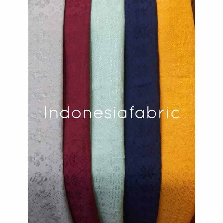 2 meter Kain Tenun Dobby Polos Handmade dolby kuning emas abu silver ...