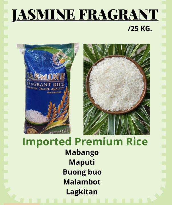 JASMINE FRAGRANT PREMIUM RICE 25kgs | Lazada PH